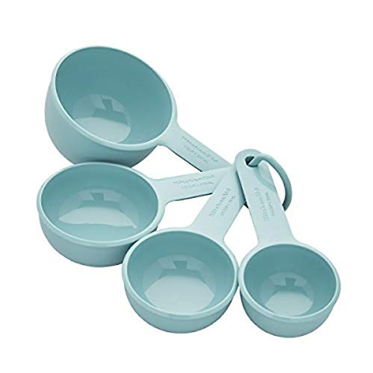 KitchenAid Classic Multifunction Can Opener/Bottle Opener, 8.34-Inch, Aqua Sky and KitchenAid Measuring Cups, Set Of 4, Aqua Sky