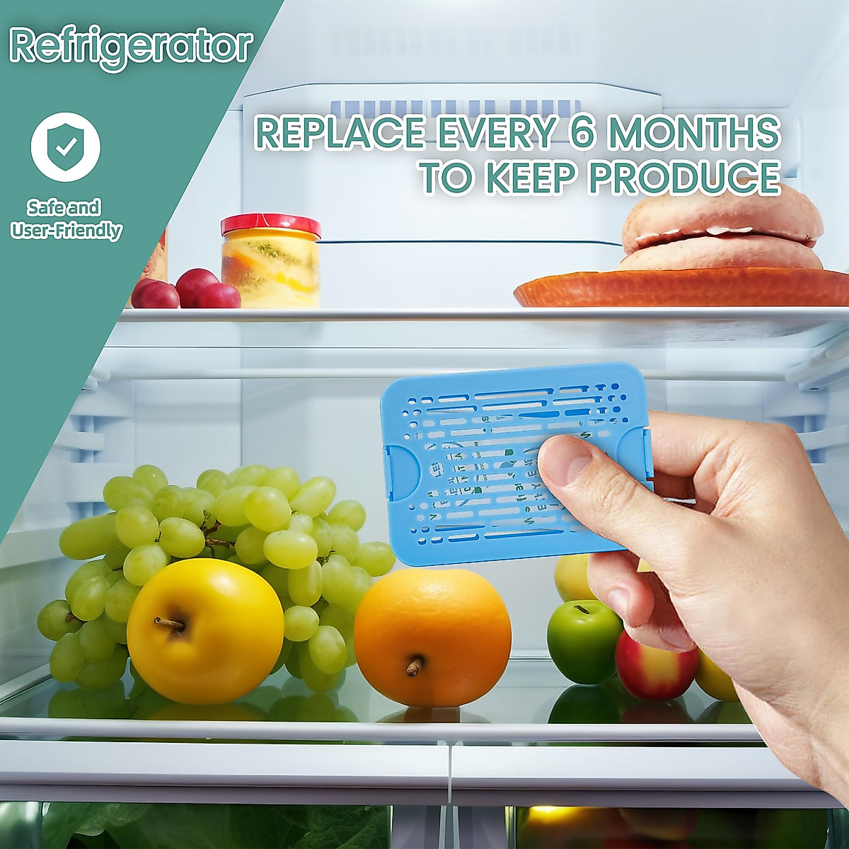 Wisesorb 20PCS 10 Gram Ethylene Gas Absorber Packet, Vegetable & Fruit Fresh Produce Protector, Food Freshness Extender, Fresh Fruit Preserver, Vegetable Saver