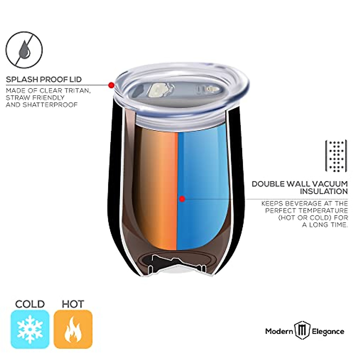 Halloween Tumbler Stemless Wine Glass – 12Oz Wine Tumbler with Straw - Cute Spider Insulated Steel Tumblers Halloween Cup - Reusable Halloween Mugs (Modern/Black - Spider Cider)