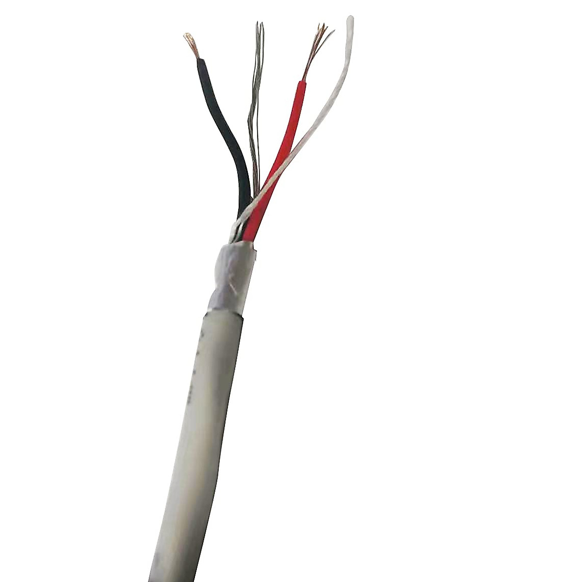Shielded Alarm Control Cable, 22 AWG 2 Conductors (7 Strand) Riser Alarm Cable, 125ft, Full Copper, for Fire/Sound/Security Burglar Station Wire Security by InstallerCCTV