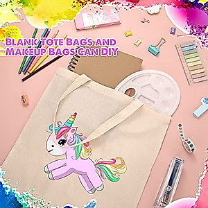 20 Pcs Natural Cotton Tote Bags 15 x 16 Inch Blank Canvas Tote Bag Bulk Reusable Grocery Bag with Handles and PTEF Sheet Beach Cloth Bags Large Shopping Bag for Iron on Heat Transfer Vinyl DIY Craft