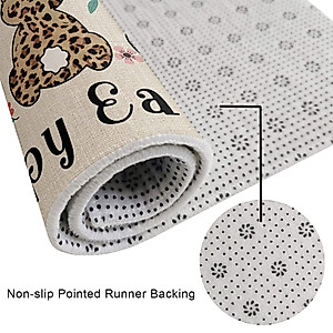 Easter Bunny Doormat - Happy Easter Rabbit Farmhouse Indoor Doormat Seasonal Spring Easter Holiday Floor Mat Low-Profile Rug for Home Office 20" x 31.5"