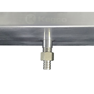 Kegco SEBV-129D 12" x 9" Bevel Edge Drip Tray with Drain
