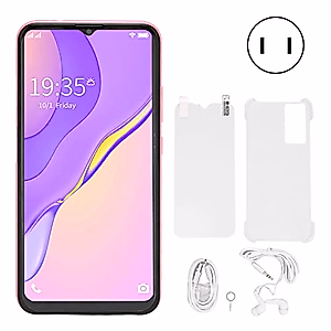 Unlocked Smartphone, 6.53Inch Cellphone 4GB 128GB Dual Card Dual Standby 4G Smartphone for Android Support Fingerprint Unlock, Face Unlocked, GPS (Pink)