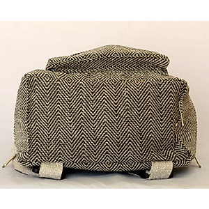 Handmade Hemp Mini Backpack For Women Girls Purse Cute Eco Friendly Light Weight Washable Small Bag for everyday lives (DARKGREEN)