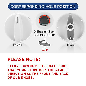 2 Pack Range Surface Burner Knob Replacement Part 316442512 Compatible with Frigidaire & Kenmore & Sears Range Oven - Replaces PS2332410, AP4327159, FRG316442512, White