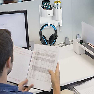 OKOMATCH Bedside Shelf Caddy Drink Beer Holder Can Wall Mounted | Adhesive Stick On | 3 Hooks Drain Hole Design Cellphone Organizer | Gaming RV Boat Bedroom Office