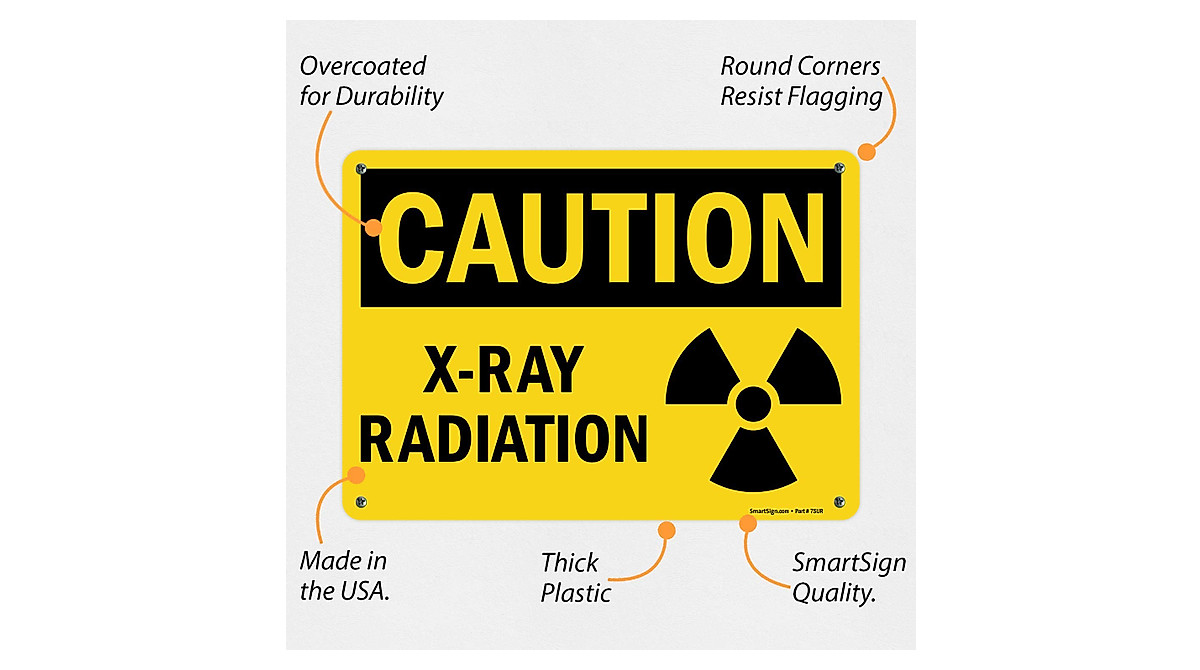 SmartSign “Caution - X-Ray Radiation” Sign | 10" x 14" Plastic — 🛍️ The ...