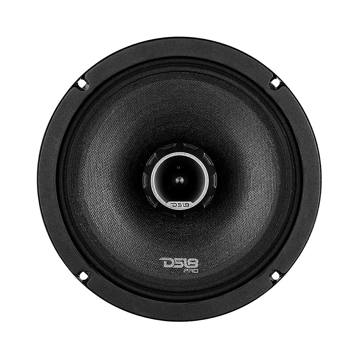 DS18 PRO-ZT Pro Audio Coaxial Midrange Speakers with Built-in Bullet Tweeter, 4-Ohms, Water Resistant - Black Metal Mesh Grill Included (1 Speaker) (8" inches)