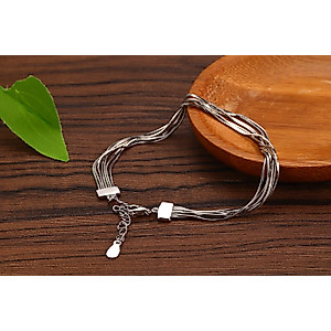 FarryDream 925 Sterling Silver Elegant Link Bracelet for Women Snake Bracelet Christmas Gifts