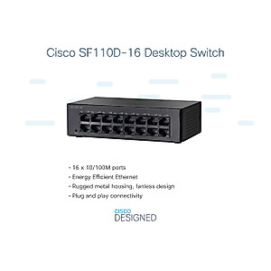 Cisco SF110D-16 16-Port 10/100 Desktop Switch