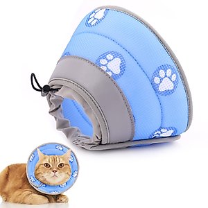 Supet Cat Cone Collar Soft to Stop Licking After Surgery Cat Recovery Collar for Small Large Cats Adjustable Elizabethan Collar for Cats Kittens