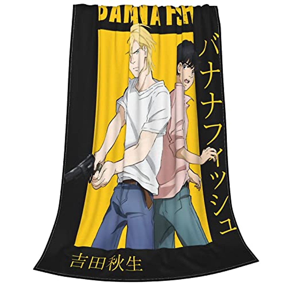 Banana Fish Blanket Flannel Fleece Lightweight Throw Blankets All Seasons Bed Couch Office Outdoors 50"X40"