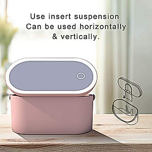 Bullpiano Travel Makeup Case Travel Makeup Bags Cosmetic Makeup Organizer for Travel Storage Box with LED Lighted Mirror Train Case Makeup Bag Jewelry Organizer Valentines Gift for Women Girls