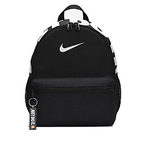 Nike Brasilia "just Do It" Backpack (mini), Black/Black/(Glossy White), Misc