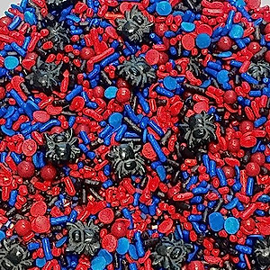 COOL MOM SPRINKLES Red And Blue Sprinkles (4 oz.) – Themed Birthday Sprinkles for Decorating Cakes, Cupcakes, Cookies & Desserts – Mixed in the USA/Gluten-Free