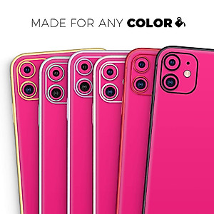 Design Skinz Solid Pink V2 - DesignSkinz Protective Vinyl Decal Wrap Skin Cover Compatible with The Apple iPhone 11 Pro (Full-Body, Screen Trim & Back Glass Skin)