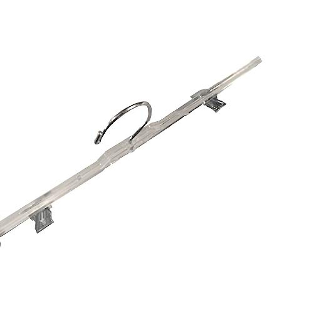 NAHANCO 600RC Plastic Skirt/Pant Hanger with Short Metal Swivel Hook and Pinch Clips, Heavy Weight, 14", Clear (Pack of 100)