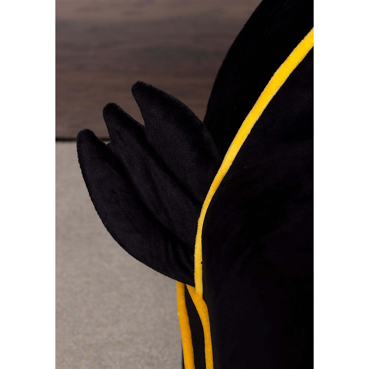 Fun Costumes Batman Face Chair Lounger Seat, DC Comics Iconic Black Comfy Soft Plush Seat Standard