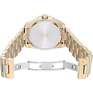 Bulova Men's Crystals Phantom Gold Tone Stainless Steel 6-Hand Multi-Function Quartz Watch Style: 98C128