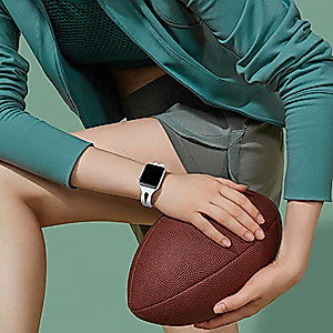 Getino Compatible with Apple Watch Bands 41mm 40mm 38mm Women Men, Soft Breathable Thin Slim Strap Sport Band for iWatch SE 1/2, iWatch Band Series 8 7 6 5 4 3 2 1, 38/40/41mm Black/Pink/Gray/White