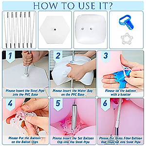 Balloon Arch Kit Adjustable Balloon Stand for Outdoor Decoration Garden Birthday Wedding Holiday Party Graduation Supplies (9Ft Wide 9Ft Height)