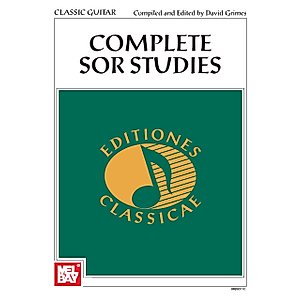 Mel Bay Complete Sor Studies for Guitar