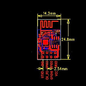 Makerfocus 4pcs ESP8266 Esp-01 Serial Wireless Wifi Transceiver Module Compatible with Arduino