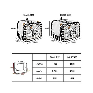Toaster Dust Cover 2 Slice, Halloween Pumpkin Cobweb Black Ripple Bread Maker Cover Toasters Covers for Fingerprint Protector Washable Kitchen Small Appliance Cover 12x11x8in