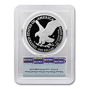 2022 S 1 oz Proof American Silver Eagle Coin PR-70 Deep Cameo (First Strike - Struck at San Francisco - Flag Label) $1 PCGS PR70DCAM