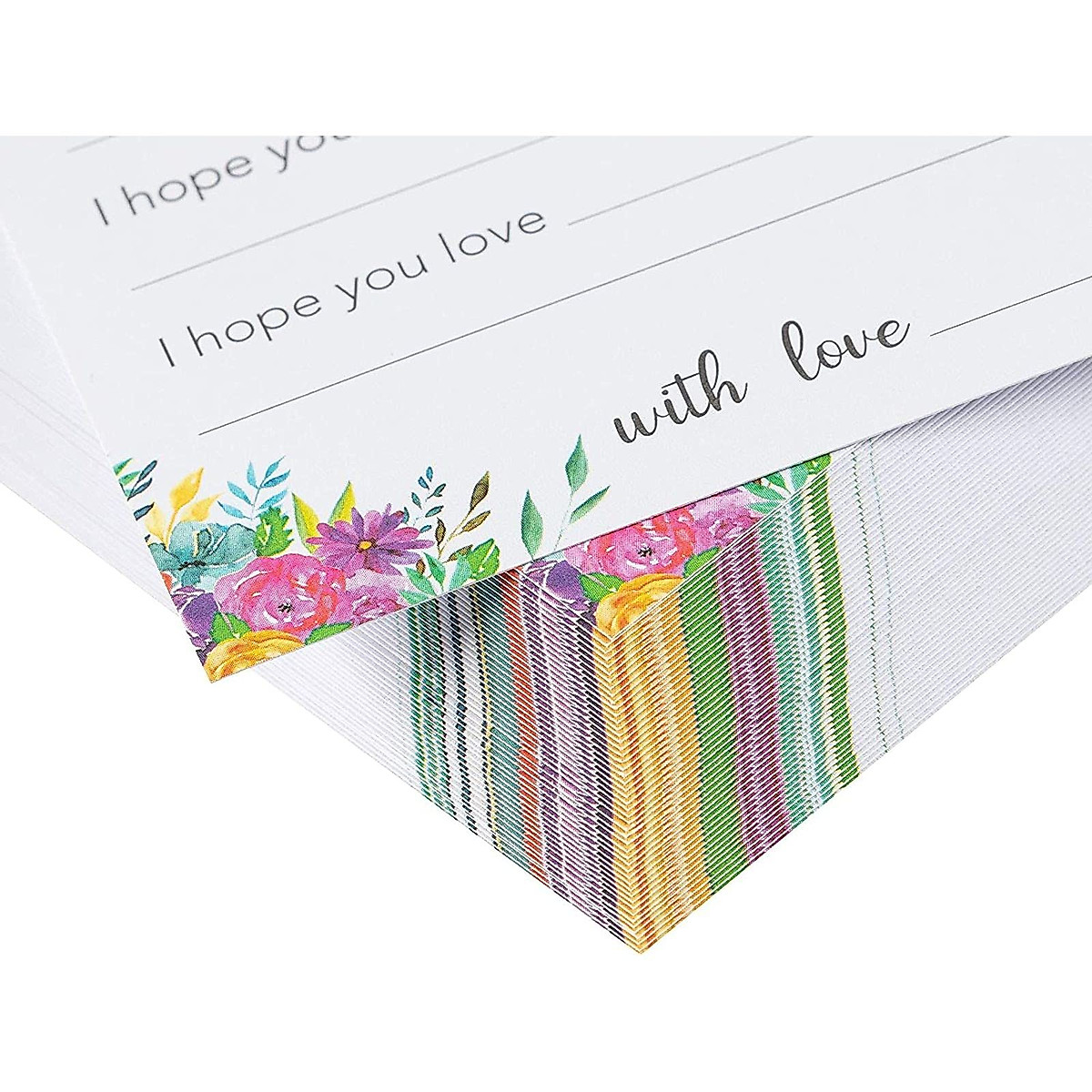 Juvale 50-Count Baby Shower Guest Activity Cards - Wishes for Baby - 5 x 7 Inches