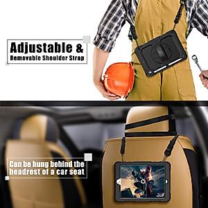 BLOSOMEET Portable Shoulder Strap for iPad/Samsung Tablet Case/Camera- Adjustable removable Neck Strap-Nylon,Black