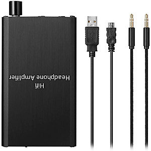 Headphone Amplifier, Portable HiFi Headphone Amp 3.5mm Stereo Audio Gain Switch Support Impedance 16-300Ω Headset for MP3/MP4 /Phones/Digital Players/Computers/Xbox one,PS4,PS5 Controller