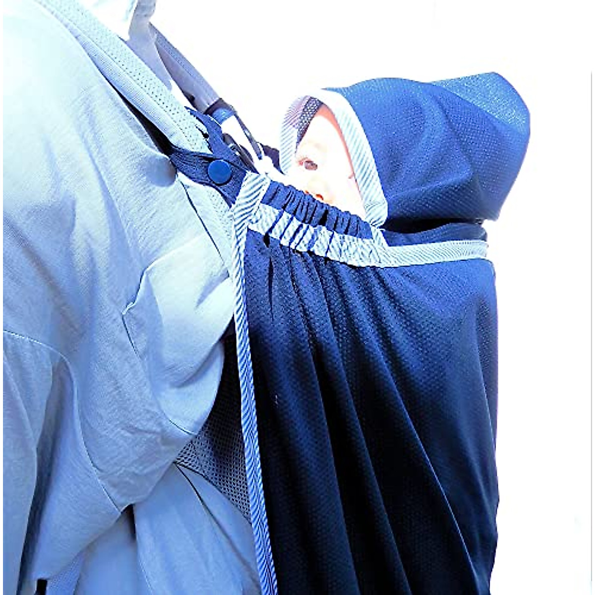 RoSK Sun Shade for Strollers Sun Cover for Baby, UV Block Cape for Stroller,car Seat and Baby Carrier (Navy)