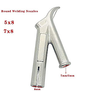 ZYZMH Round Shape Welding Mouth Nozzles Speed Welder Nozzle for PVC Plastic Hot Heat Air Gun Weld Tip for Plastic Vinyl Welder (Size : 8x5mm)