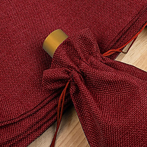 Burlap Wine Bags for Wine Bottles Gifts - 12Pcs Burlap Wine Gift Bags with Drawstrings, Tags & Ropes, Reusable Bottle Gifts Bag for Wedding, Christmas, Wine Party, Travel, Home Storage