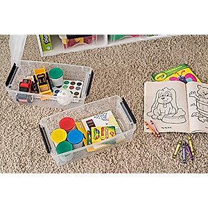 IRIS USA TB-35 5 Quart Stack & Pull Box, Clear, 10 Pack & USA CNL-5 Storage Box, 5 Quart, Clear, 20 Pack