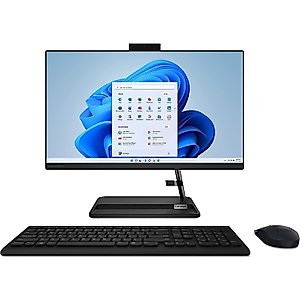 Lenovo Latest IdeaCenter AIO Desktop | 22" FHD WVA Display | Intel 10-Core i3-1220P | UHD Graphics | 32GB DDR4 1TB NVMe SSD | WiFi 6 | HDMI | Webcam | DVD-RW | RJ-45 | Windows 11 Home