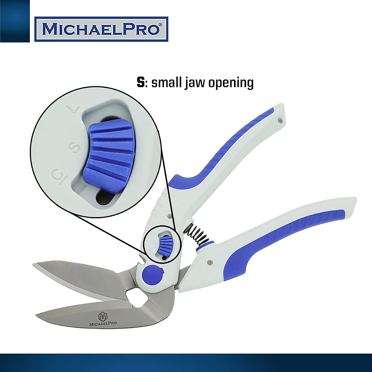 MichaelPro 10" Heavy Duty Angled Scissors, Carpet Cutter, Multipurpose Industrial Scissors, Cutter for Carpet, Cardboard, Leather, Artificial Turf, Pruning, Professional Soft Grip Stainless Steel