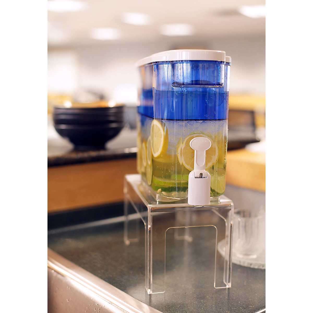 The Beverage Butler Countertop Water Filter Pitcher Stand - Clear Heavy Duty Acrylic Frame - 12" x 6" x 6" - Compatible with Brita UltraMax, PUR Ultimate and, ZeroWater ZD018