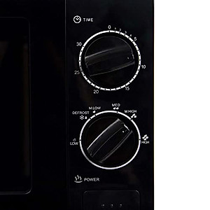 Avanti MM07V1B Microwave Oven 700-Watts Compact Mechanical with 5 Power Settings, Defrost, Full Range Temperature Control and Glass Turntable, 0.7 cu ft, Black