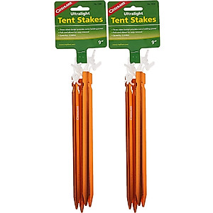 Coghlan's 4-Pack Ultralight Aluminum Tent Stakes, 9" (2-Pack)