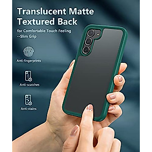 FNTCASE Samsung Galaxy S23+ 5G: Translucent Drop Proof Protection Phone Case | Dual Layer Rugged TPU Bumper Cover