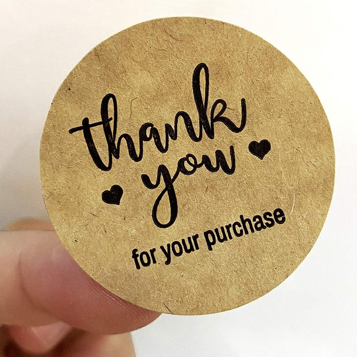 Thank You for Supporting My Small Business Stickers,Kraft Paper Thank You Self-Adhesive Envelope Sealing Stickers,1.5 Inches Packaging Label Stickers for Box/Bake/Bag,500 Pcs/Roll