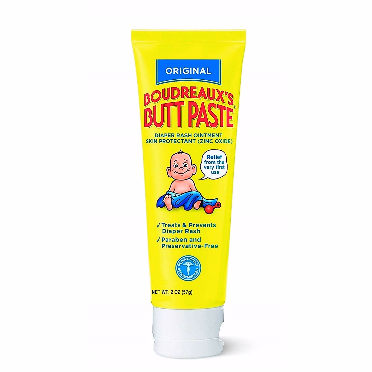 Boudreaux's Butt Paste Diaper Rash Ointment | Original Formula | 2-Ounces Tube | 1-Unit