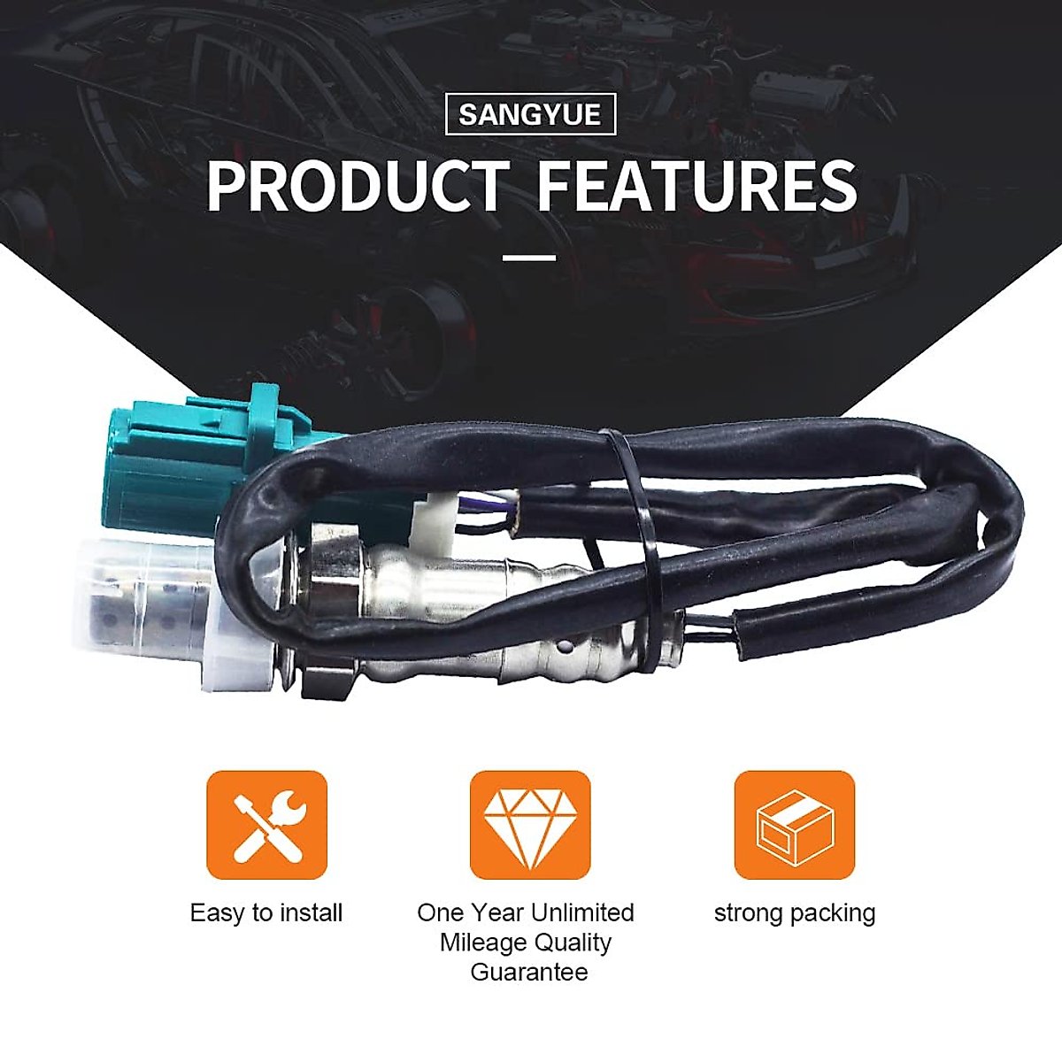 Sangyue Oxygen Sensor 1 Sensor 2 for Ford F-150 2004-2008 4.2L 4.6L 5.4L Lincoln Mark LT 5.4L 2006-2008 Upstream + Downstream 4PCS