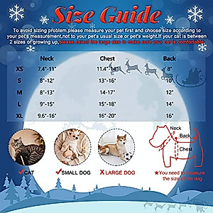 Rypet 2 Packs Cat Christmas Sweater - Puppy Christmas Sweater Pet Turtleneck Knitwear with Reindeer Santa Claus Pattern Sweaters for Kitten and Small Dogs (X-Large (Pack of 2))