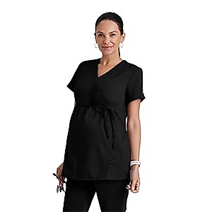 BARCO Grey's Anatomy GRT094 Women's Lilah Maternity Scrub Top Black M