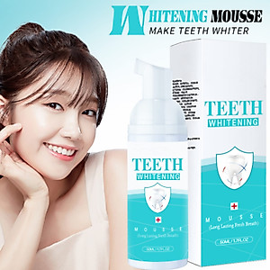 2Pcs Teeth Whitening Mousse Foam Teeth Whitening Toothpaste,Whitens Teeth Fresh Breath,Deep Cleaning Toothpaste,Toothpaste Replacement Mouthwash, Mouthwash Teeth Whitening