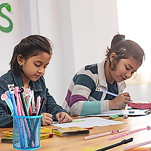 Cartoon Cat Gel Ink Pens Cats Rollerball Pens Cute Black Writing Pen for Kids Home Office School Gift Supplies (30 Pieces)